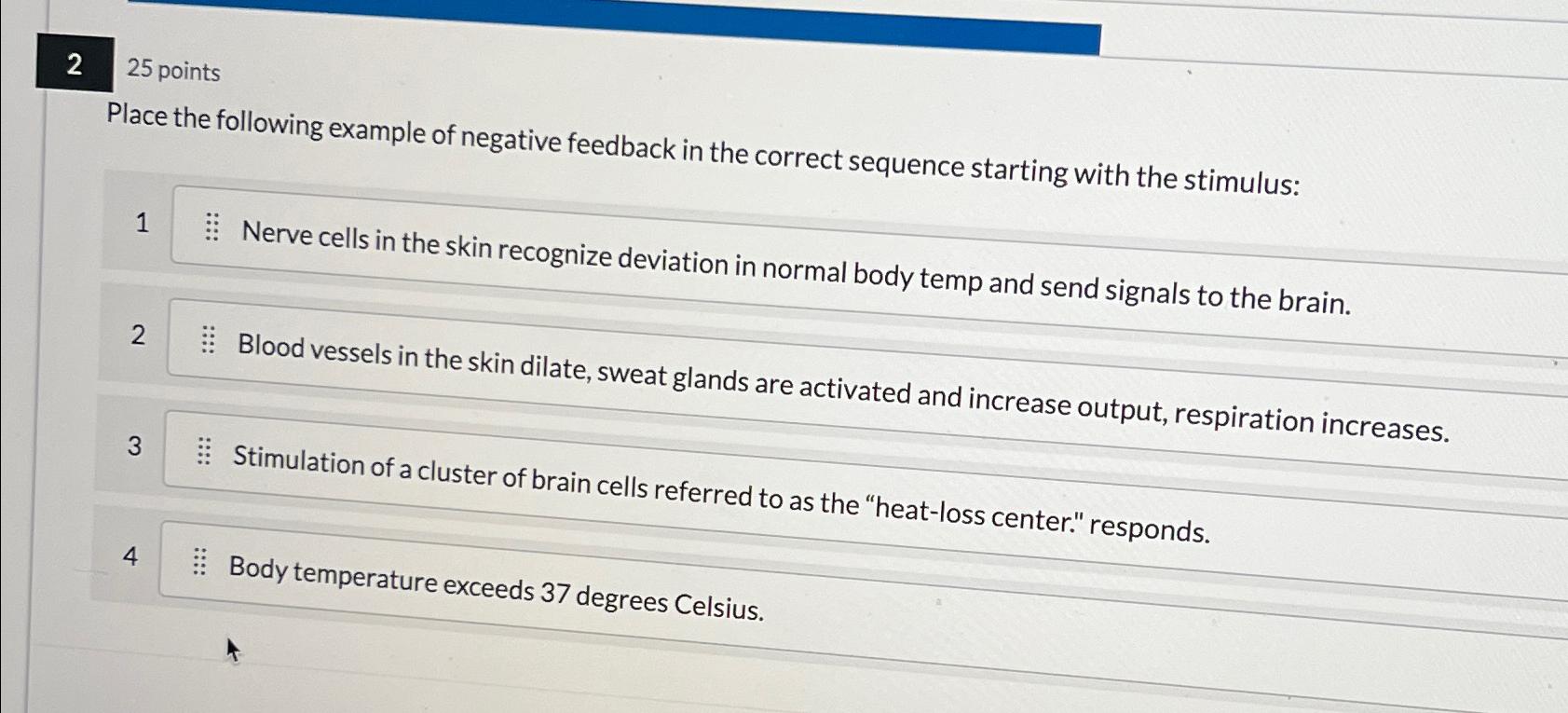 Solved 225 ﻿pointsPlace the following example of negative | Chegg.com