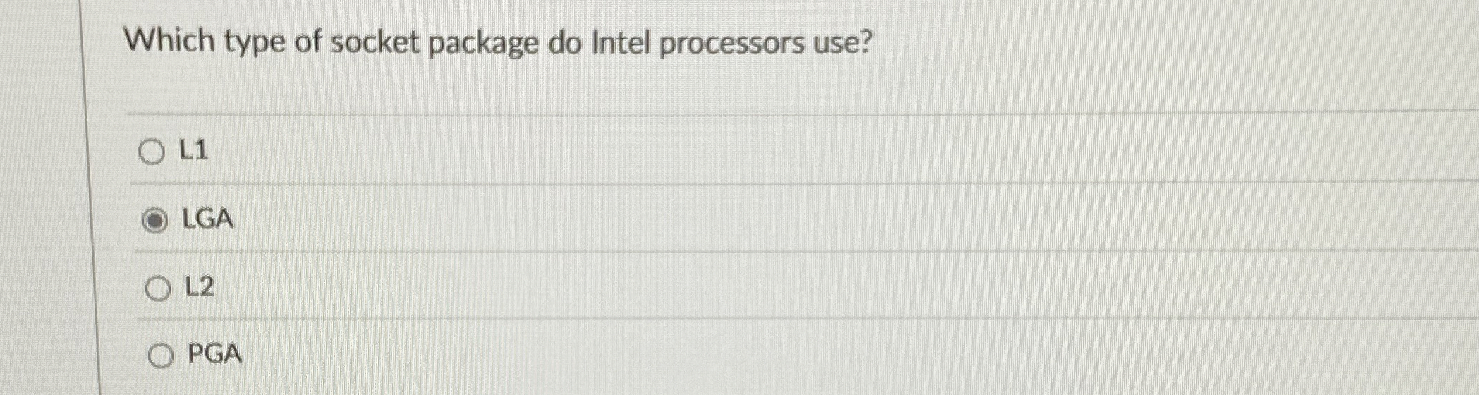 Solved Which type of socket package do Intel processors | Chegg.com