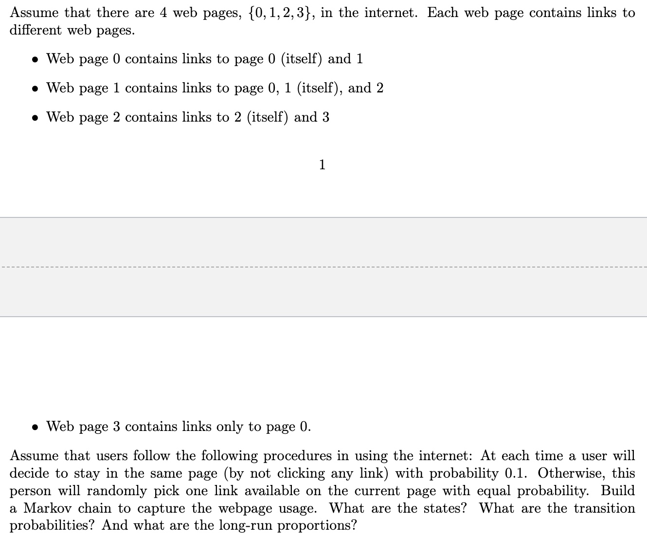 Solved Assume that there are 4 ﻿web pages, {0,1,2,3}, ﻿in | Chegg.com