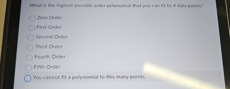 Solved What is the highest possible order polynomial that | Chegg.com