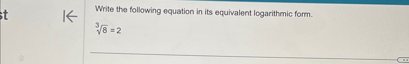 Solved Write the following equation in its equivalent | Chegg.com