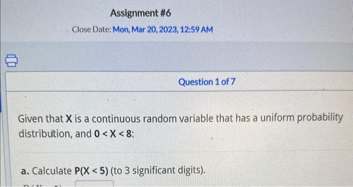 Solved Given that X is a continuous random variable that has | Chegg.com