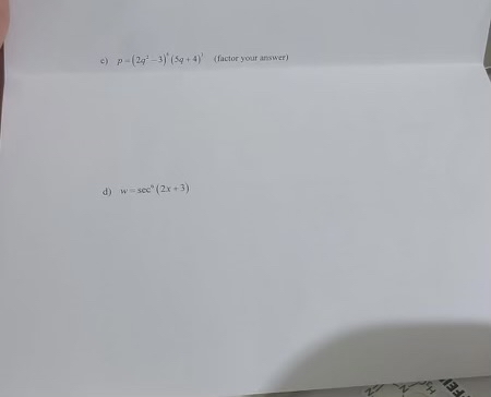 Solved differentiate and reasonably simplify the | Chegg.com