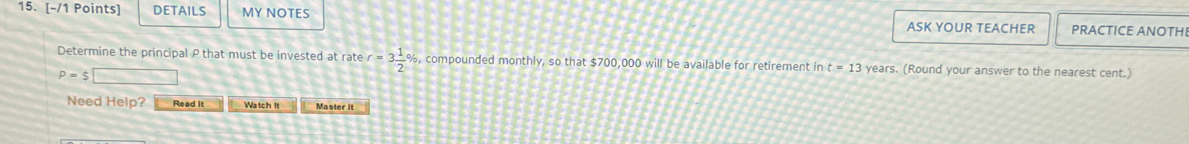 Solved [-/1 ﻿Points] ﻿ASK YOUR TEACHERDetermine the | Chegg.com