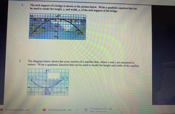 Solved 1. The arch support of a bridge is shown in the | Chegg.com