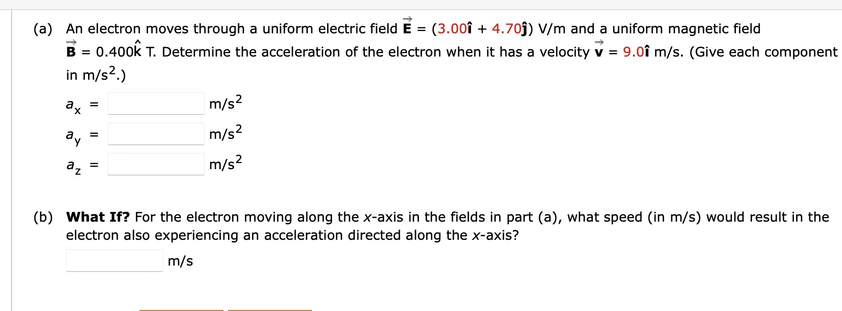 Solved (a) ﻿An electron moves through a uniform electric | Chegg.com