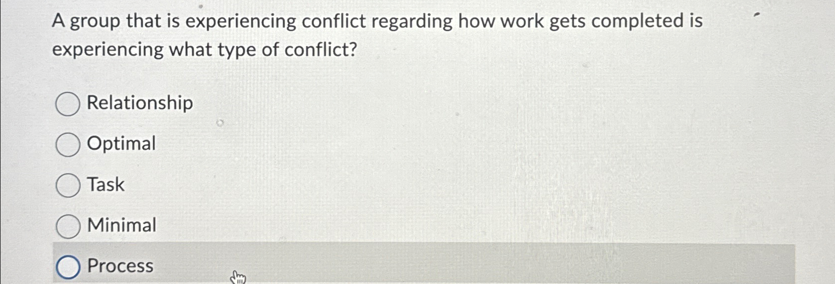 Solved A group that is experiencing conflict regarding how | Chegg.com