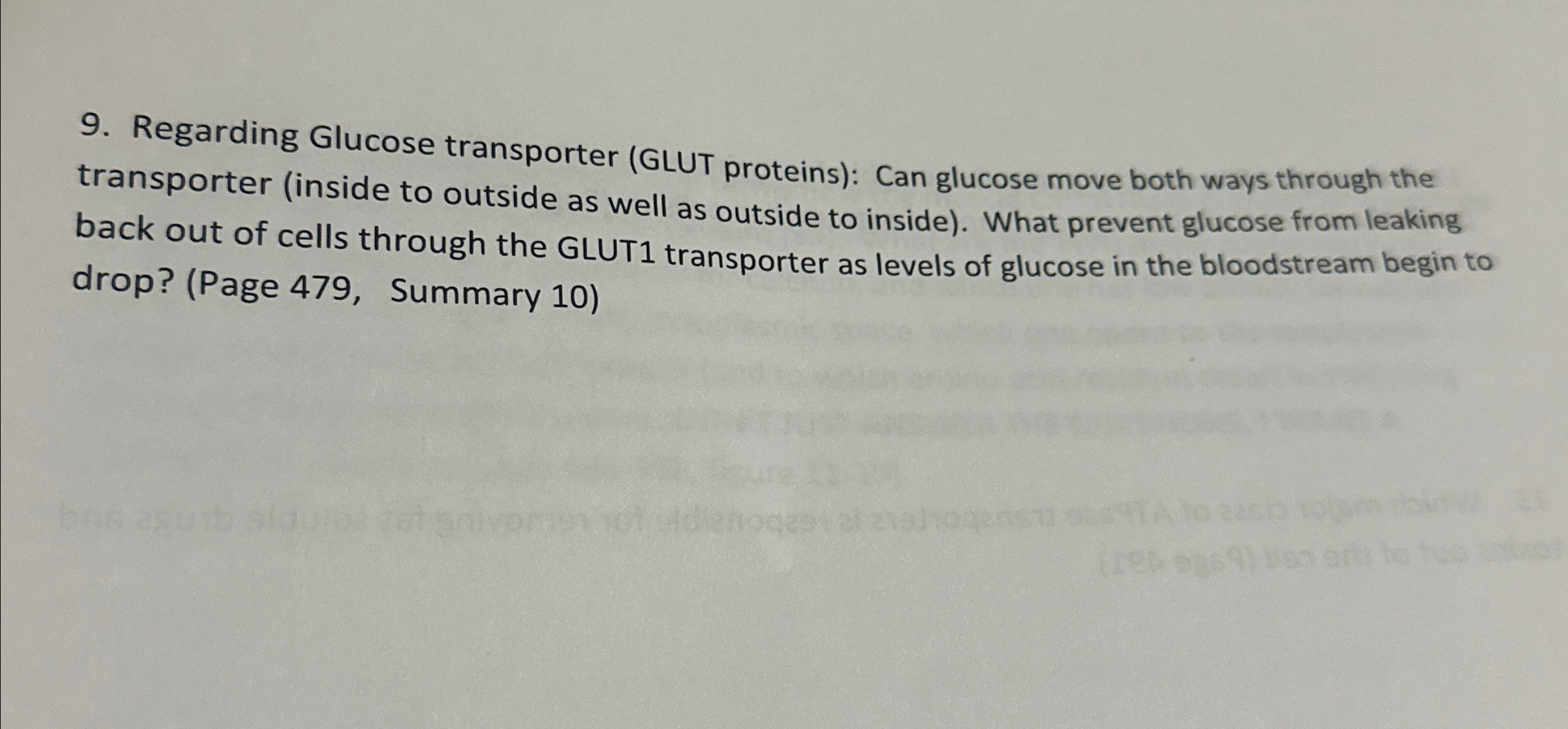 Solved Regarding Glucose transporter (GLUT proteins): Can | Chegg.com