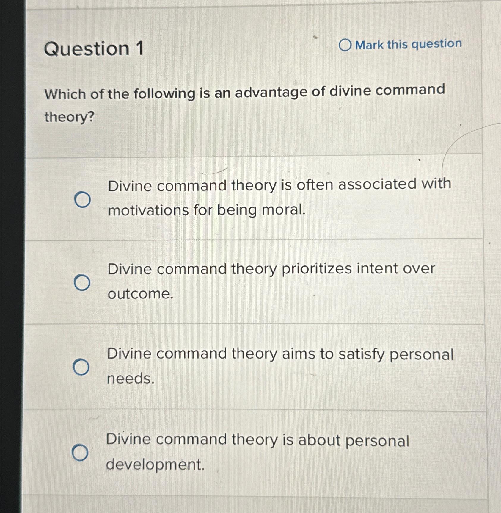 Solved Question 1Mark this questionWhich of the following is | Chegg.com