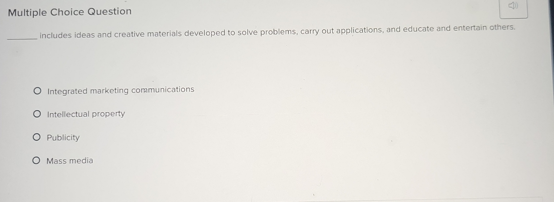 Solved Multiple Choice Question ﻿includes ideas and | Chegg.com