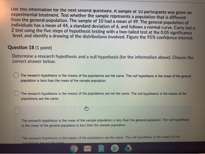 Solved Use this information for the next several questions. | Chegg.com