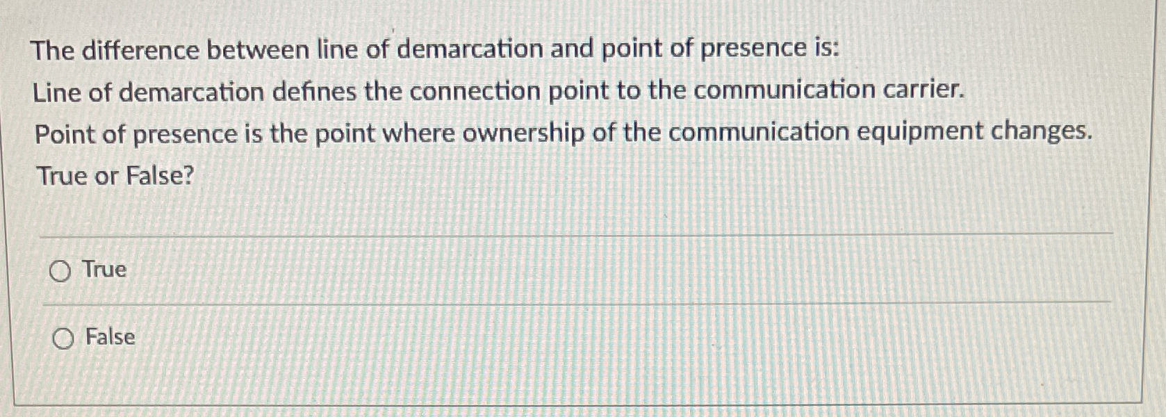 Solved The difference between line of demarcation and point | Chegg.com