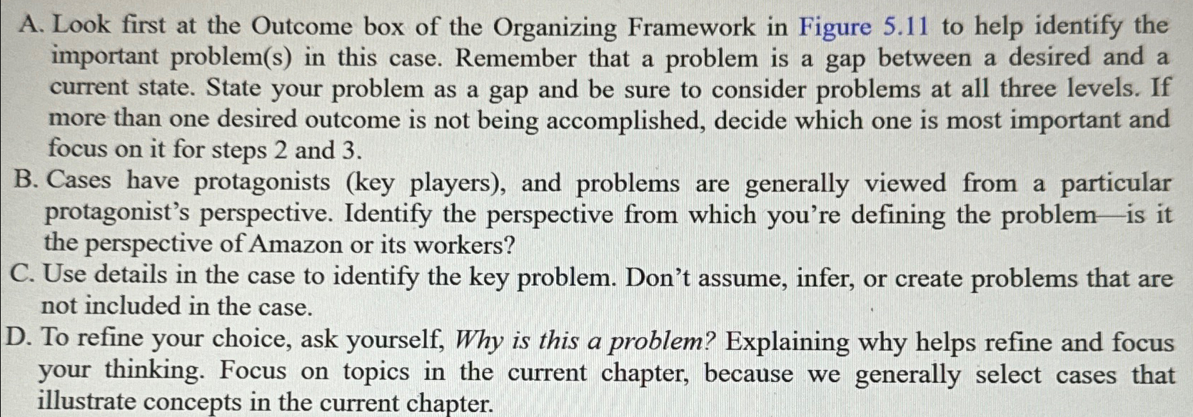 Solved A. ﻿Look first at the Outcome box of the Organizing | Chegg.com