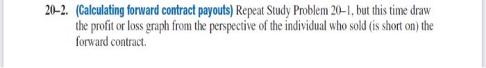 Solved 20-2. (Calculating forward contract payouts) Repeat | Chegg.com