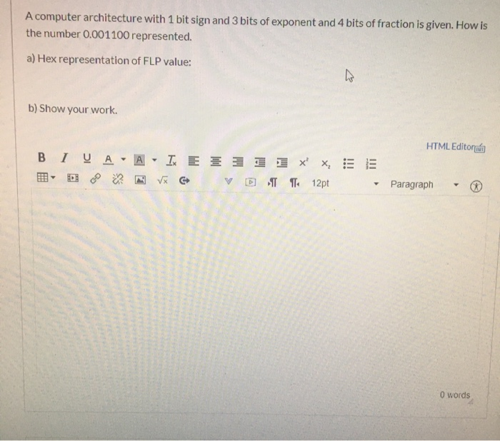 Solved A computer architecture with 1 bit sign and 3 bits of | Chegg.com