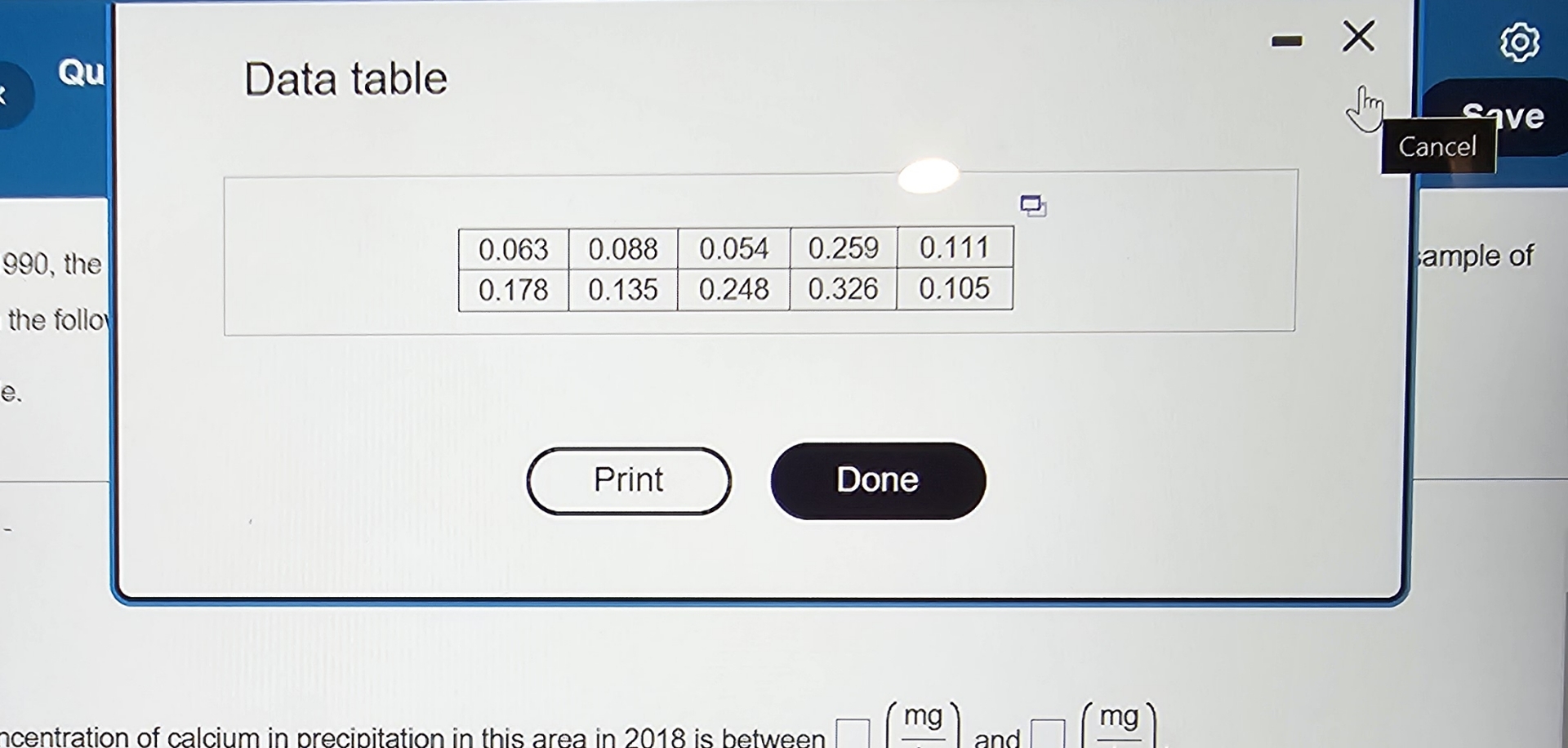 Solved Calcium is essential to tree growth. In 1990, ﻿the | Chegg.com