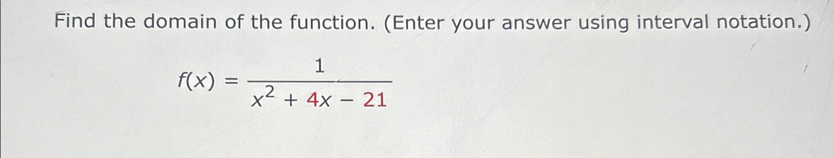 Solved Find the domain of the function. (Enter your answer | Chegg.com