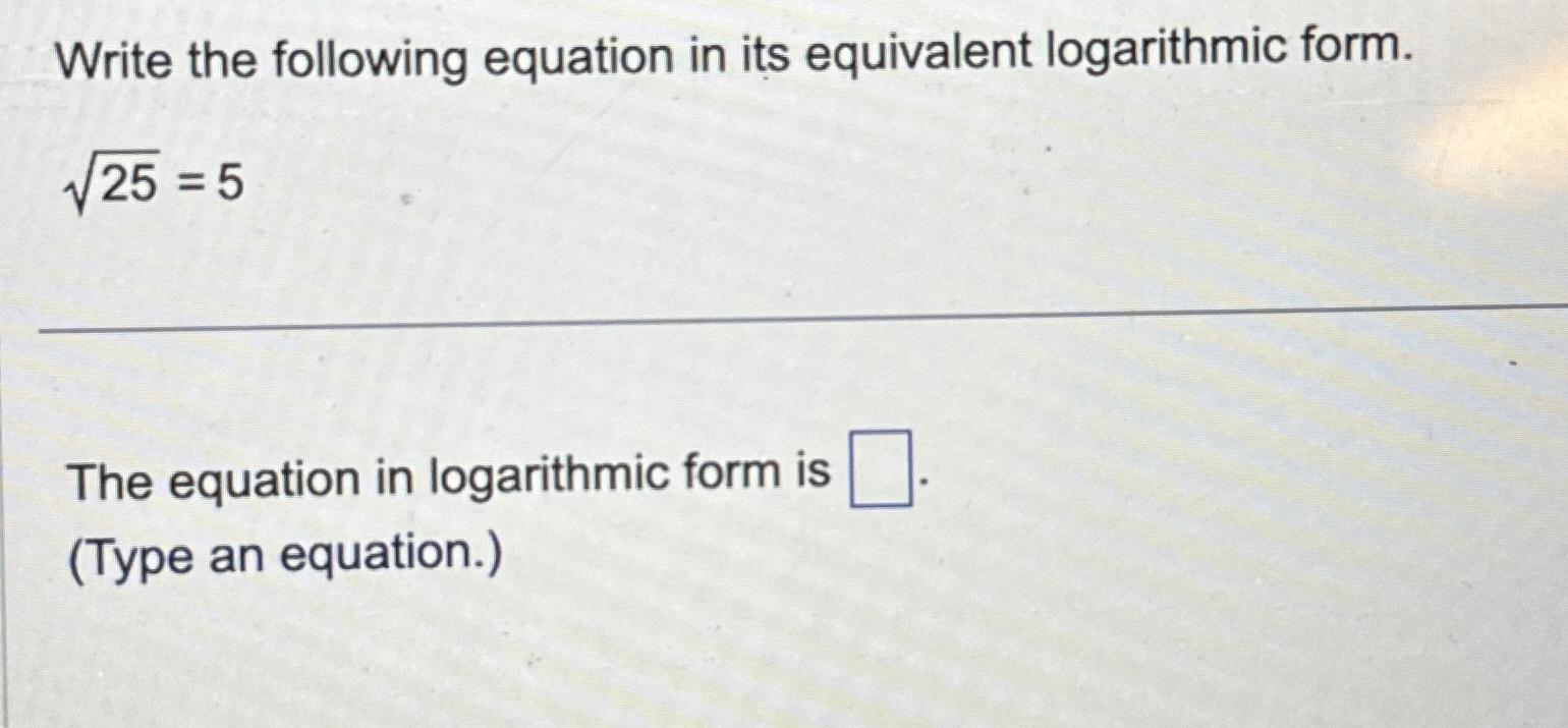 Solved Write the following equation in its equivalent | Chegg.com