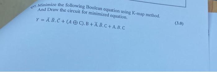 Solved Q6. Simplify the given Boolean equations. a) | Chegg.com