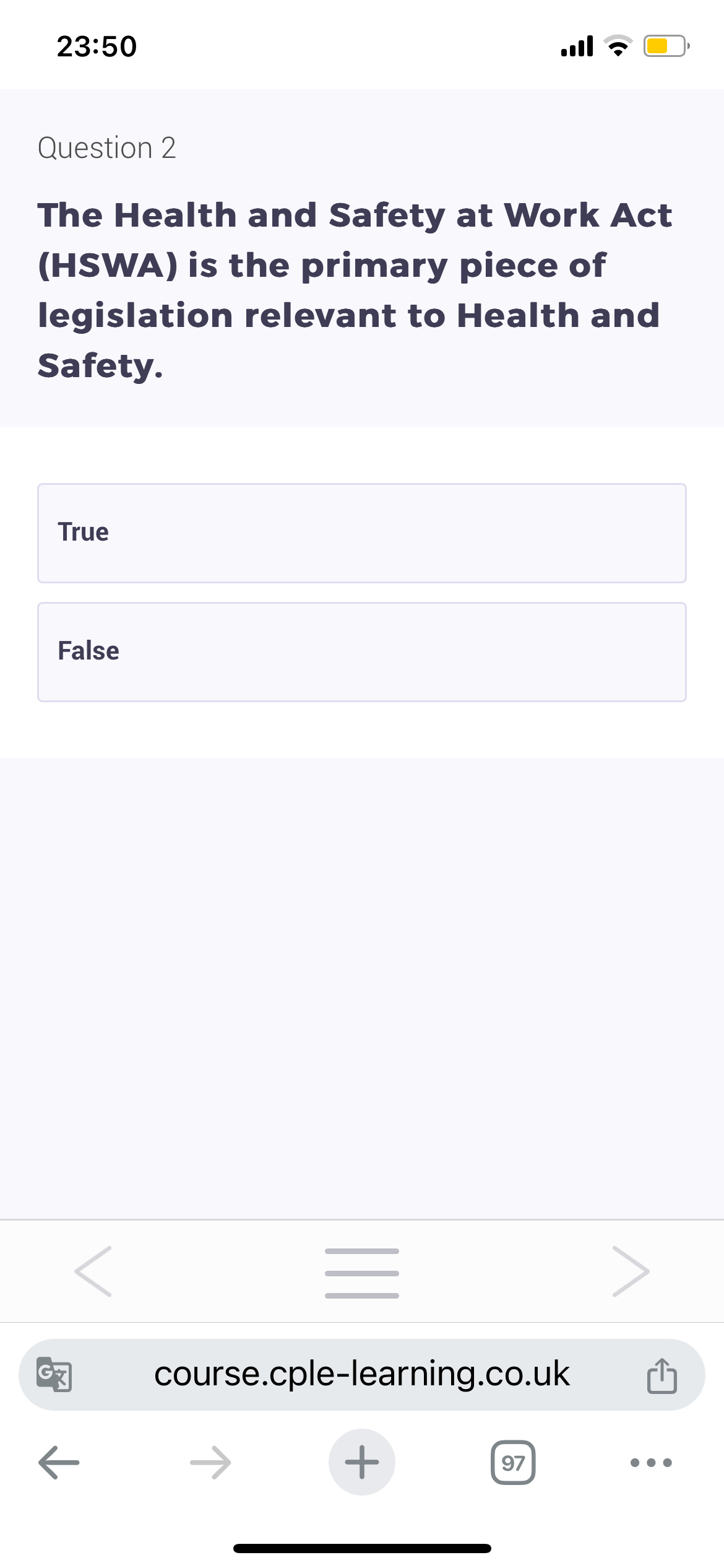 Solved Question 2The Health and Safety at Work Act(HSWA) ﻿is | Chegg.com