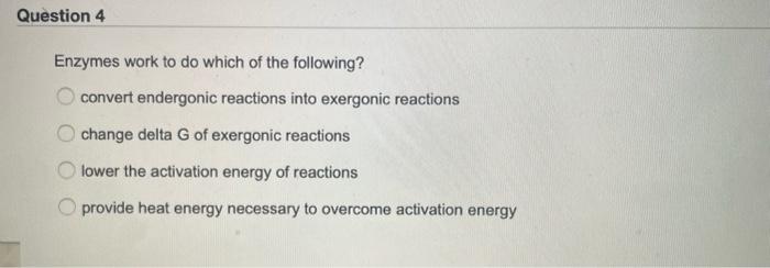 Solved Which of the following statements regarding enzyme | Chegg.com
