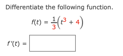 Solved Differentiate the following | Chegg.com