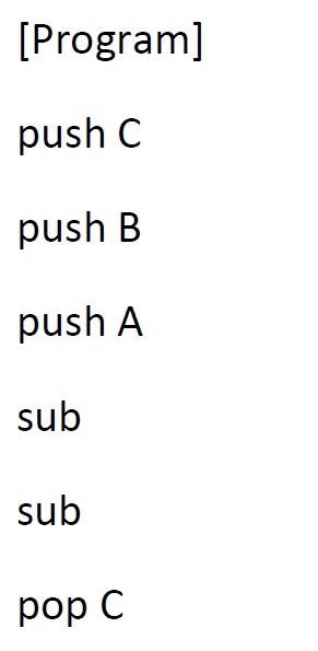 Solved [Prograr push C push B push A sub sub pop C1. | Chegg.com