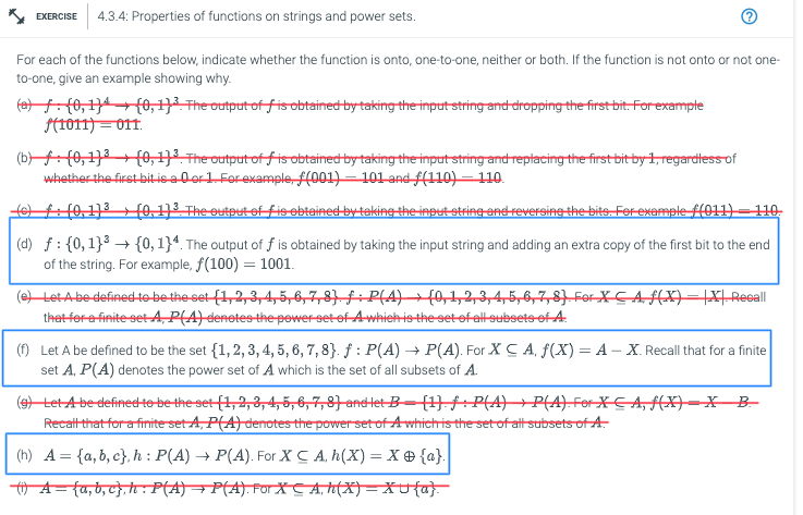 Solved EXERCISE4.3.4. ﻿Properties of functions on strings | Chegg.com