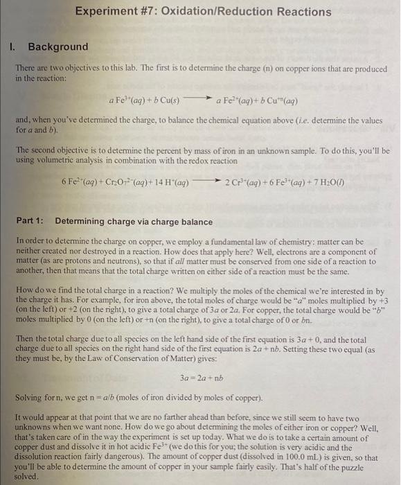 Solved Determine the:-moles of Cu in 15.00 mL-moles of Fe in | Chegg.com