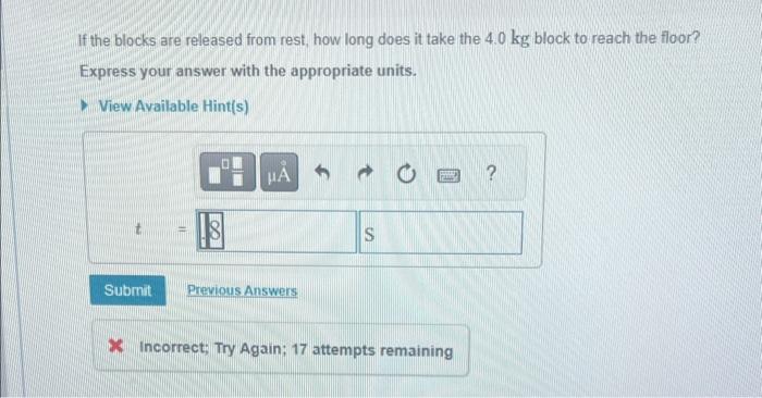 Solved The two blocks in (Figure 1) are connected by a | Chegg.com