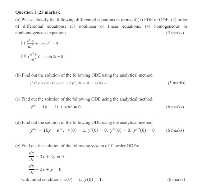 Solved [Engineering Analysis and Computation]Question 1 (25 | Chegg.com