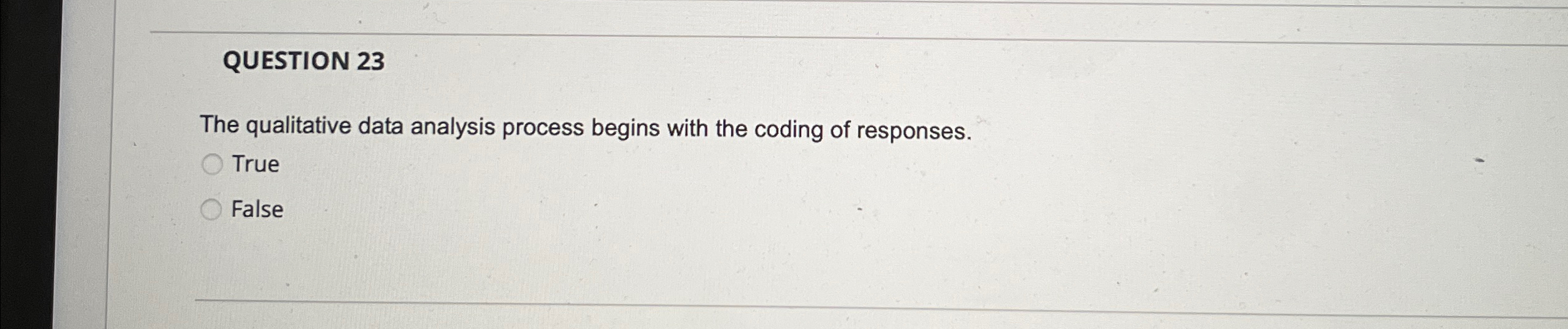 Solved QUESTION 23The qualitative data analysis process | Chegg.com