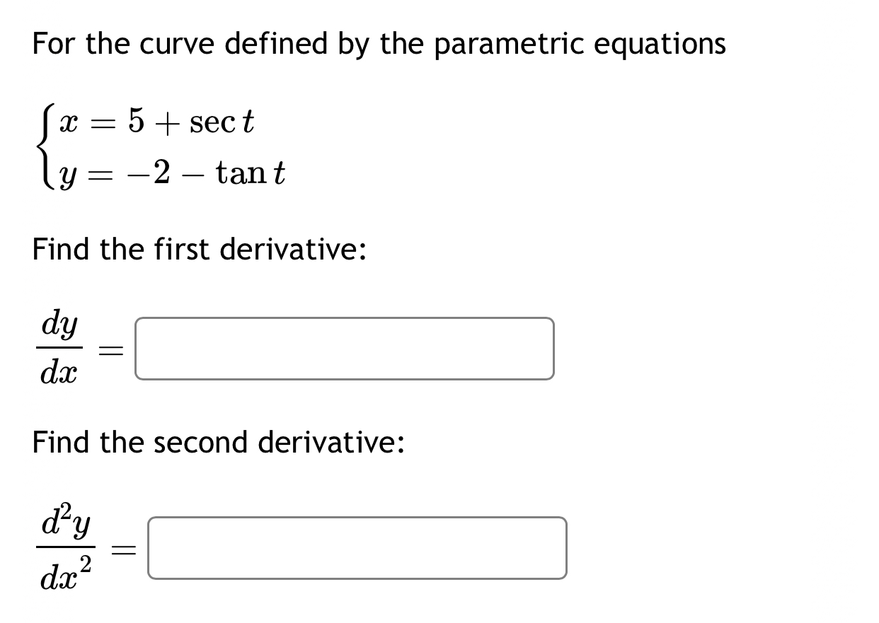 Solved For the curve defined by the parametric | Chegg.com