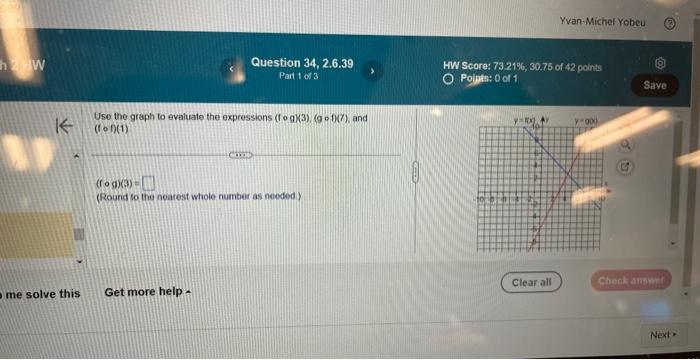 Solved Use the graph to evaluate the expressions | Chegg.com