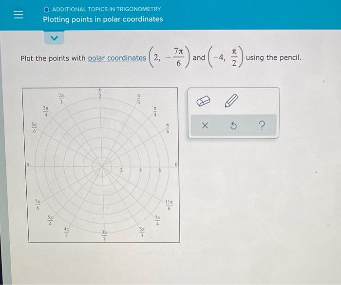 Solved III O ADDITIONAL TOPICS IN TRIGONOMETRY Plotting | Chegg.com