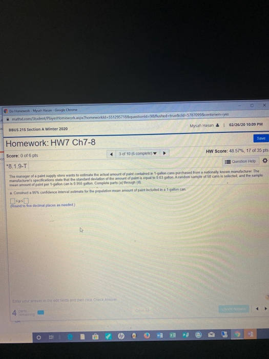 Solved Do Homework - Myah Hasan - Google Chrome | Chegg.com