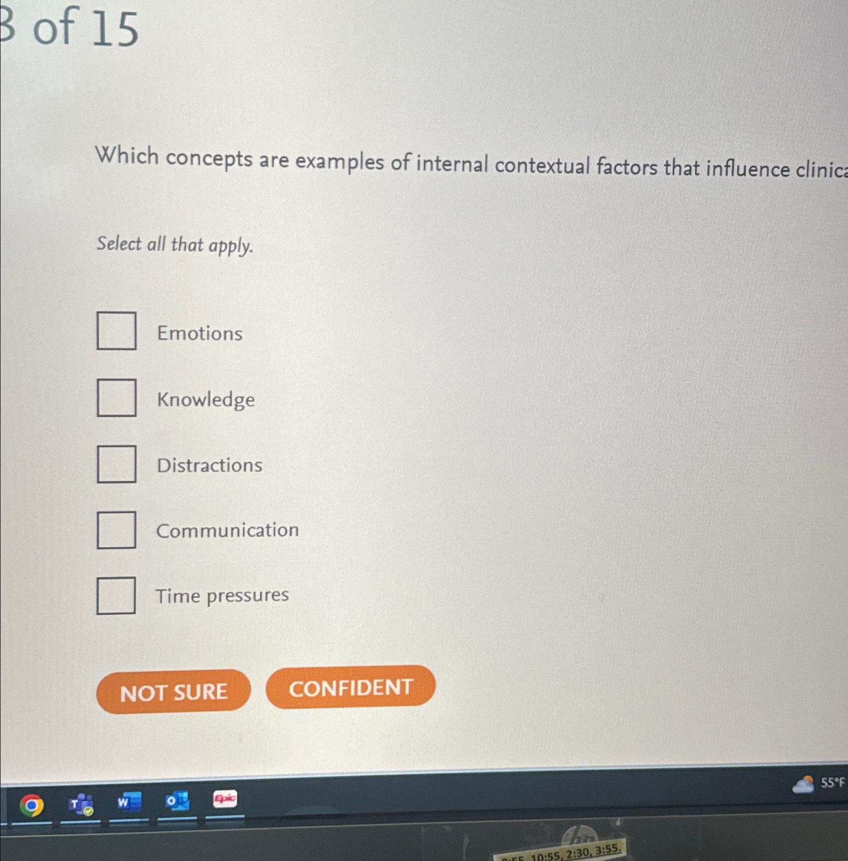 Solved of 15Which concepts are examples of internal | Chegg.com