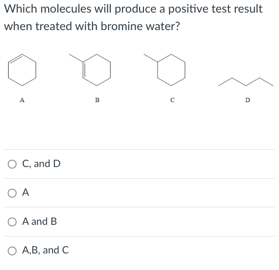 Solved Which molecules will produce a positive test | Chegg.com