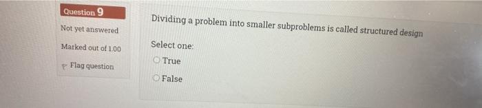 Solved Dividing a problem into smaller subproblems is called | Chegg.com