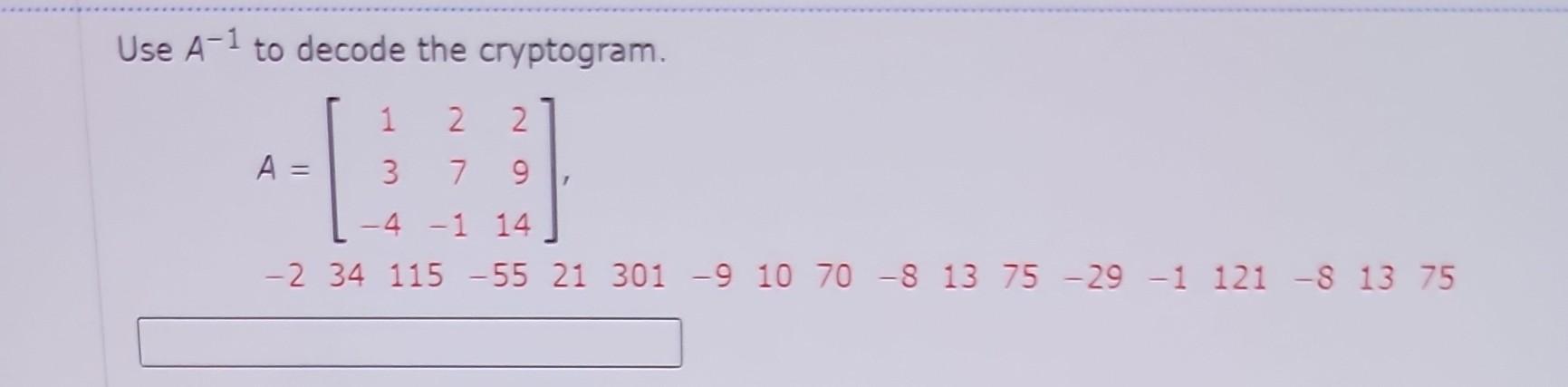 Solved Write the uncoded row matrices for the message. | Chegg.com