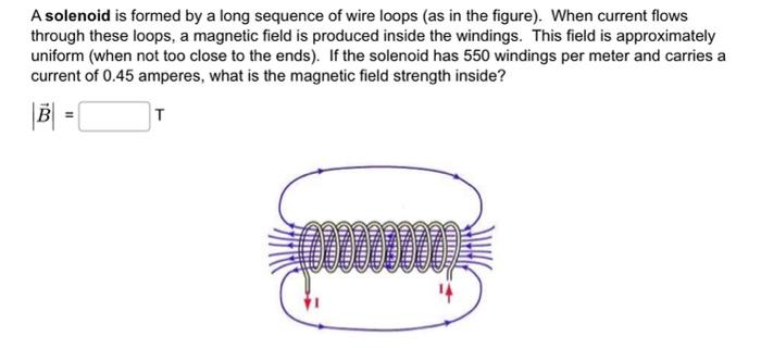 Solved A solenoid is formed by a long sequence of wire loops | Chegg.com