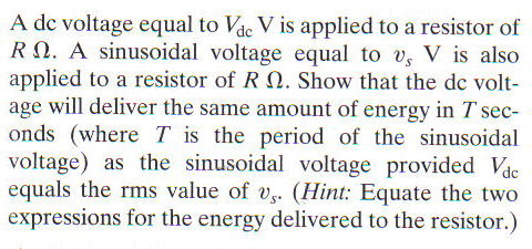 Solved A dc voltage equal to Vdc V is applied to a resistor | Chegg.com