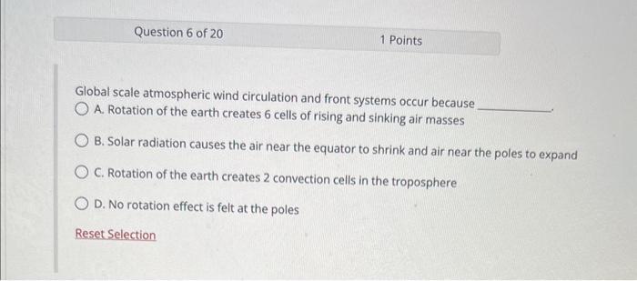 Solved Global scale atmospheric wind circulation and front | Chegg.com