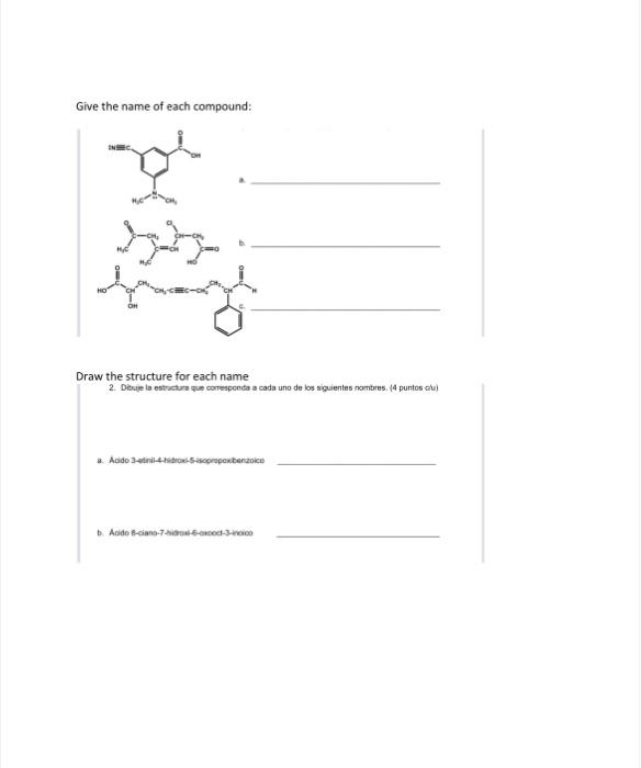 Solved Give the name of each compound: 18 b. Draw the | Chegg.com