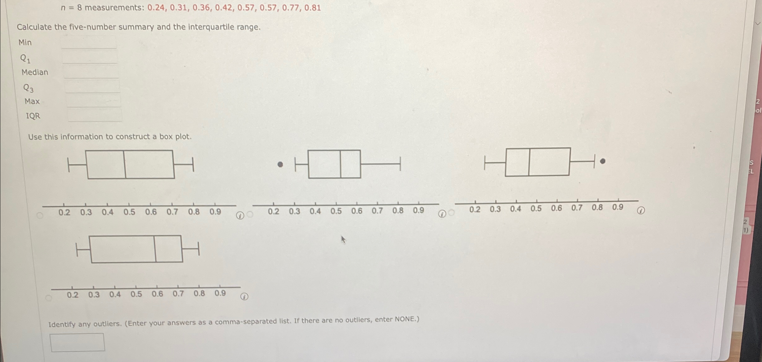 Solved n=8 ﻿measurements: | Chegg.com