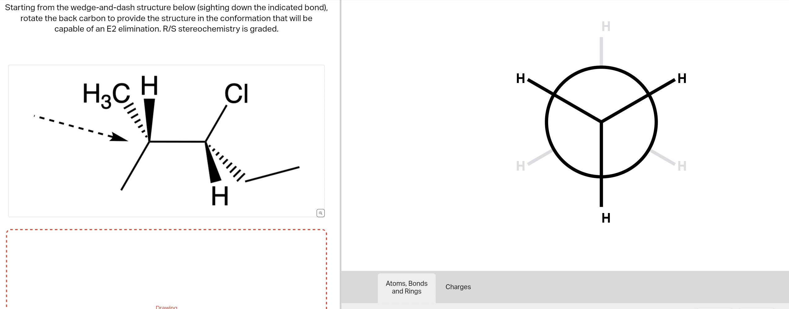 Solved Starting from the wedge-and-dash structure below | Chegg.com
