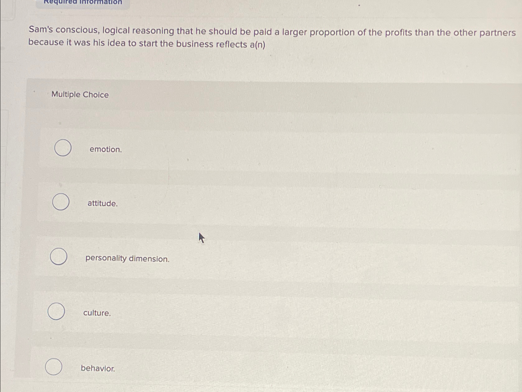Solved Sam's conscious, logical reasoning that he should be | Chegg.com