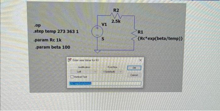 Solved .op step temp 2733631 .param Rc 1k param beta 1001a) | Chegg.com