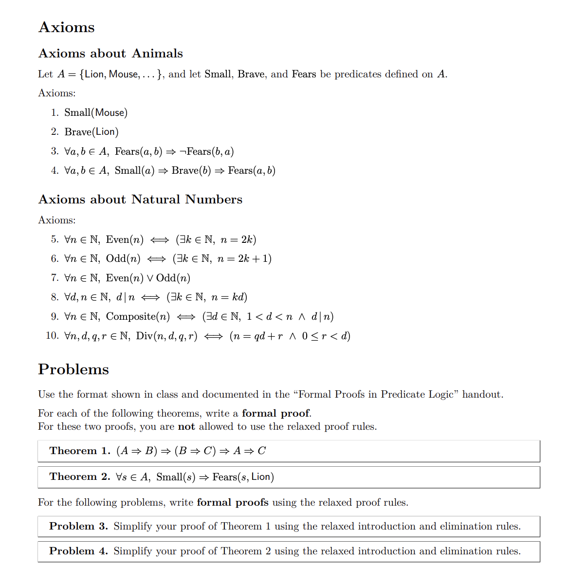 Solved . (A ⇒ B) ⇒ (B ⇒ C) ⇒ A ⇒ CProblemsUse the format | Chegg.com