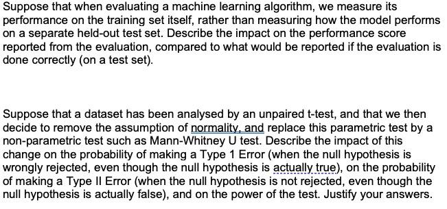 Solved Suppose that when evaluating a machine learning | Chegg.com